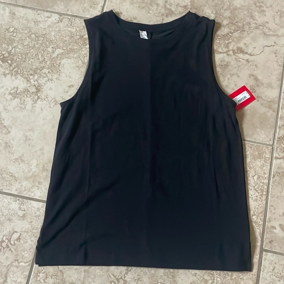 SPANX | Tops | Spanx Slub Muscle Tee In Very Black | Poshmark